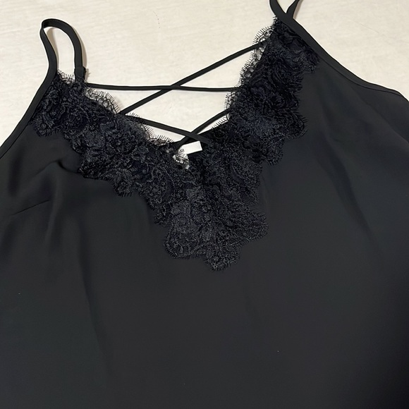 Bar III | Tops | Nwot Bar Iii Black Lace Cami Tank | Poshmark
